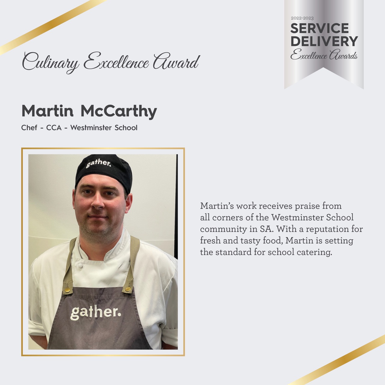 Service Delivery Excellence Awards - Cater Care