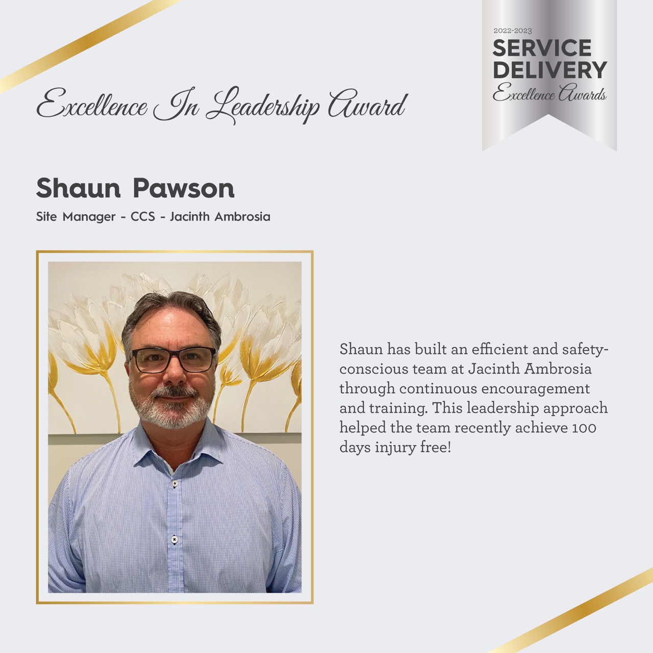 Service Delivery Excellence Awards - Cater Care