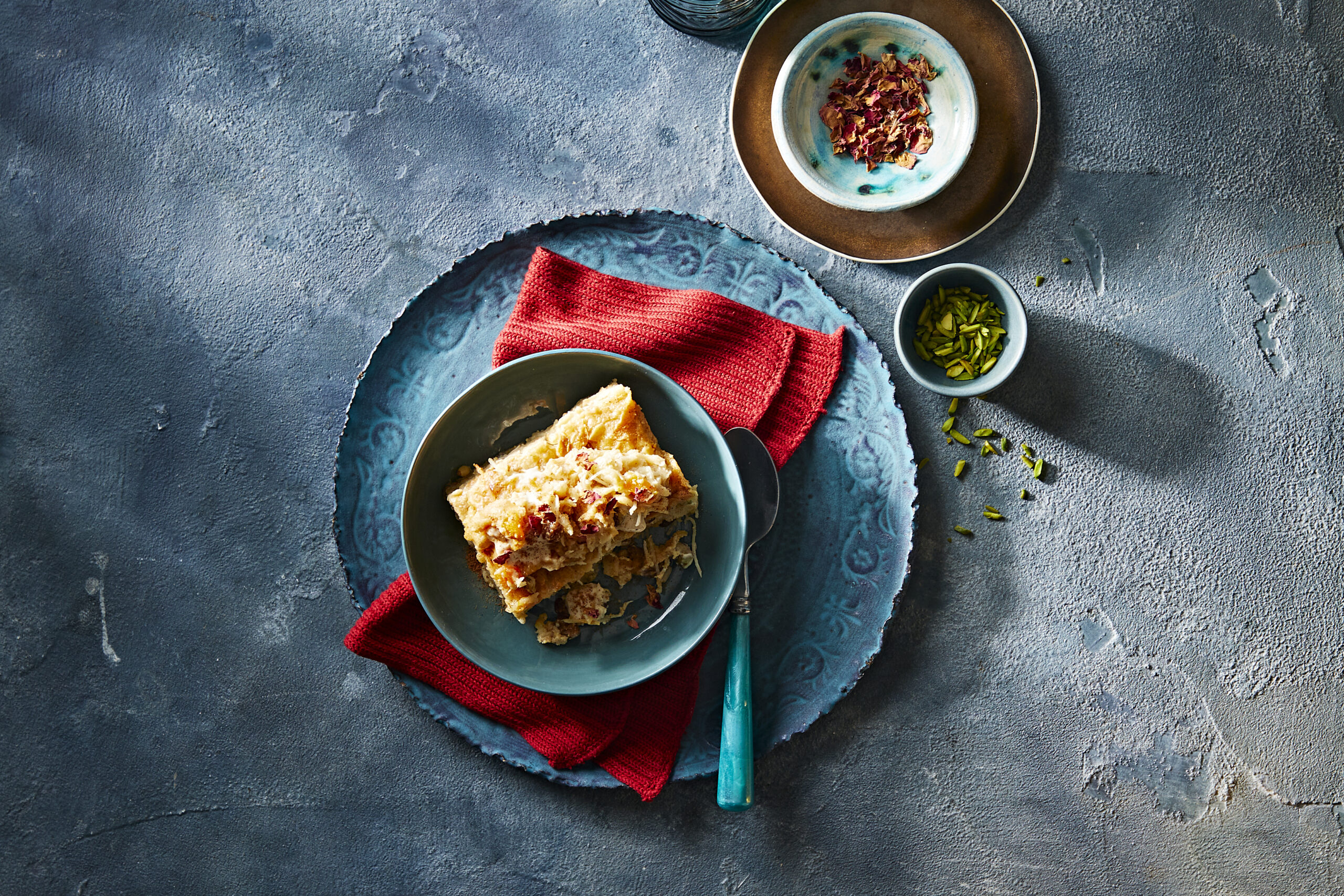 Egyptian Style Bread and Butter Pudding
